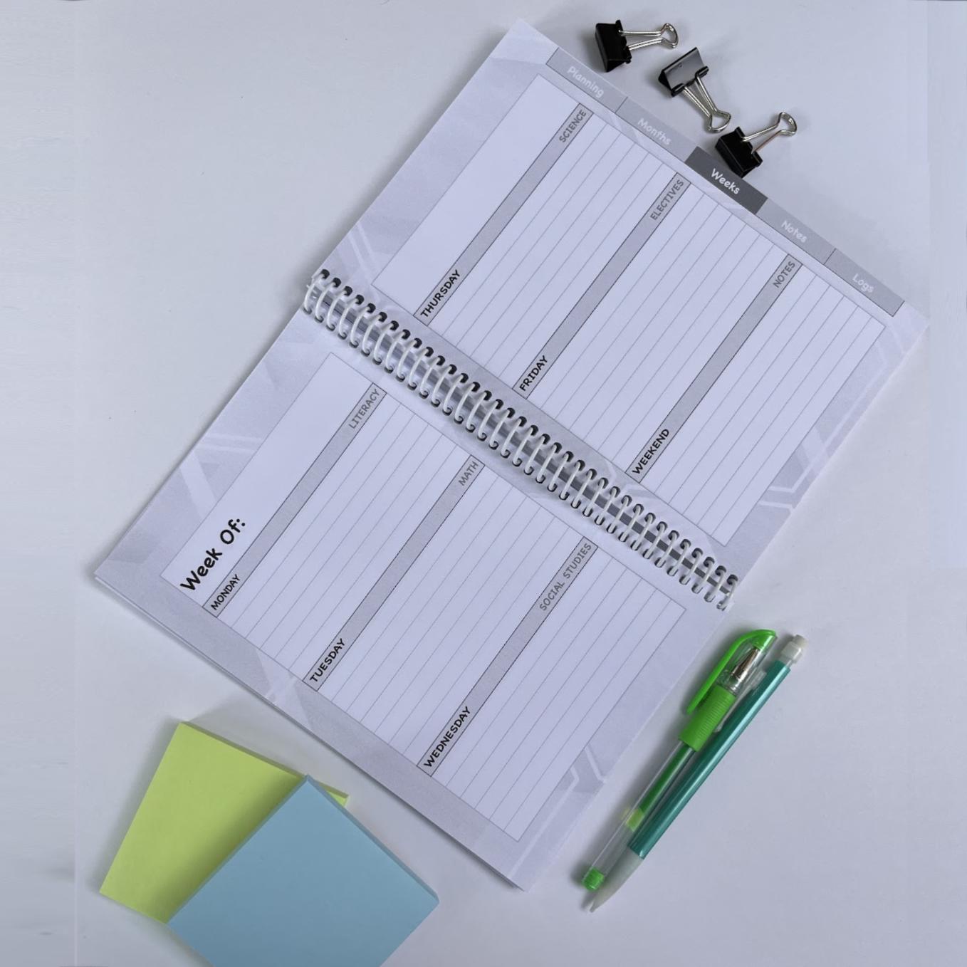 Homeschool Planner and Record-keeping Book | Spiral-bound 6x9 ...