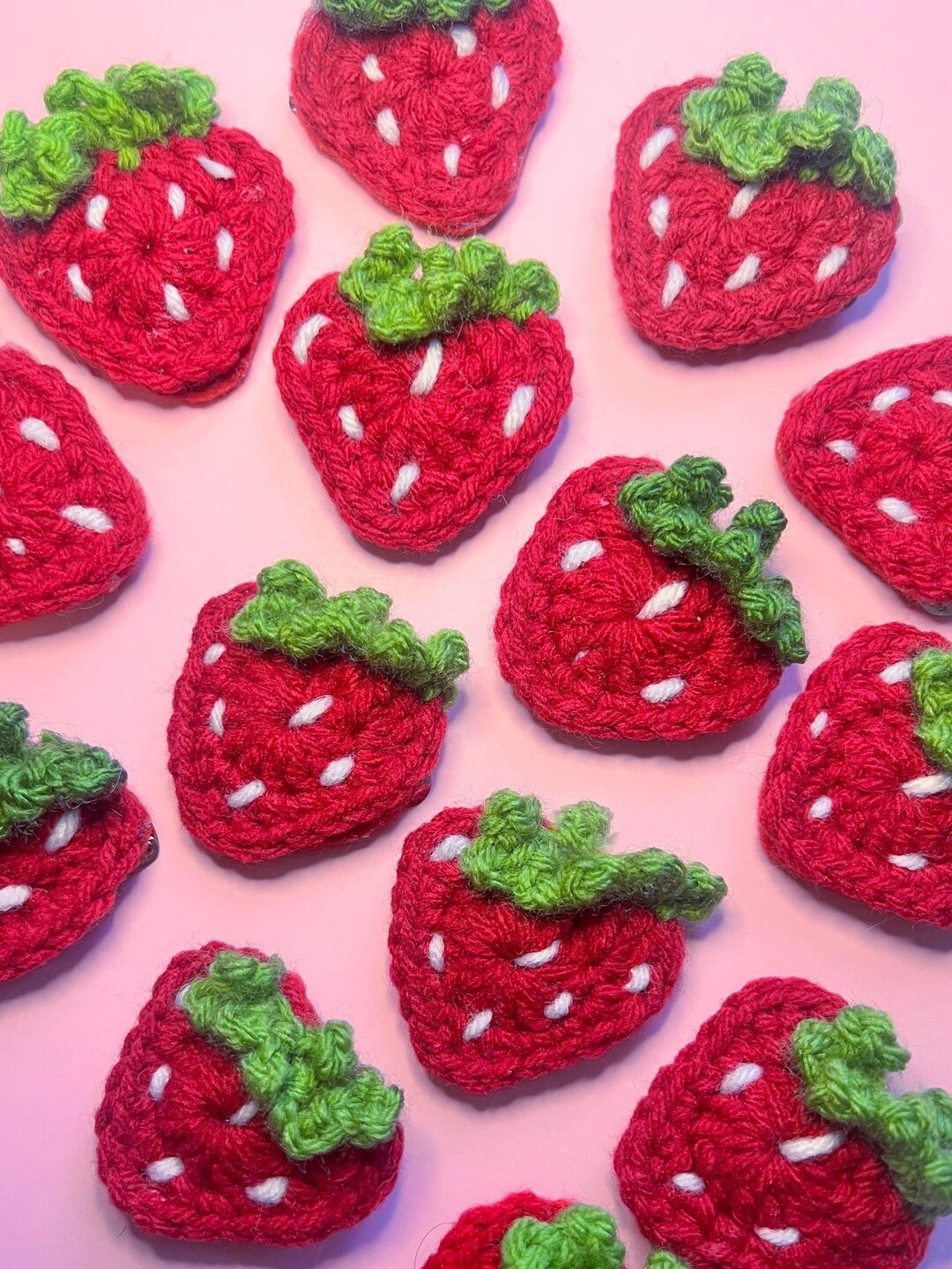 Red Strawberry Snap Hair Clip, Cute Kawaii Hair Accessory for Kids and ...