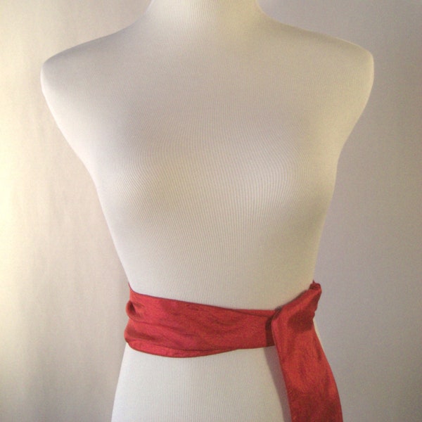 Red Satin Sash - Etsy