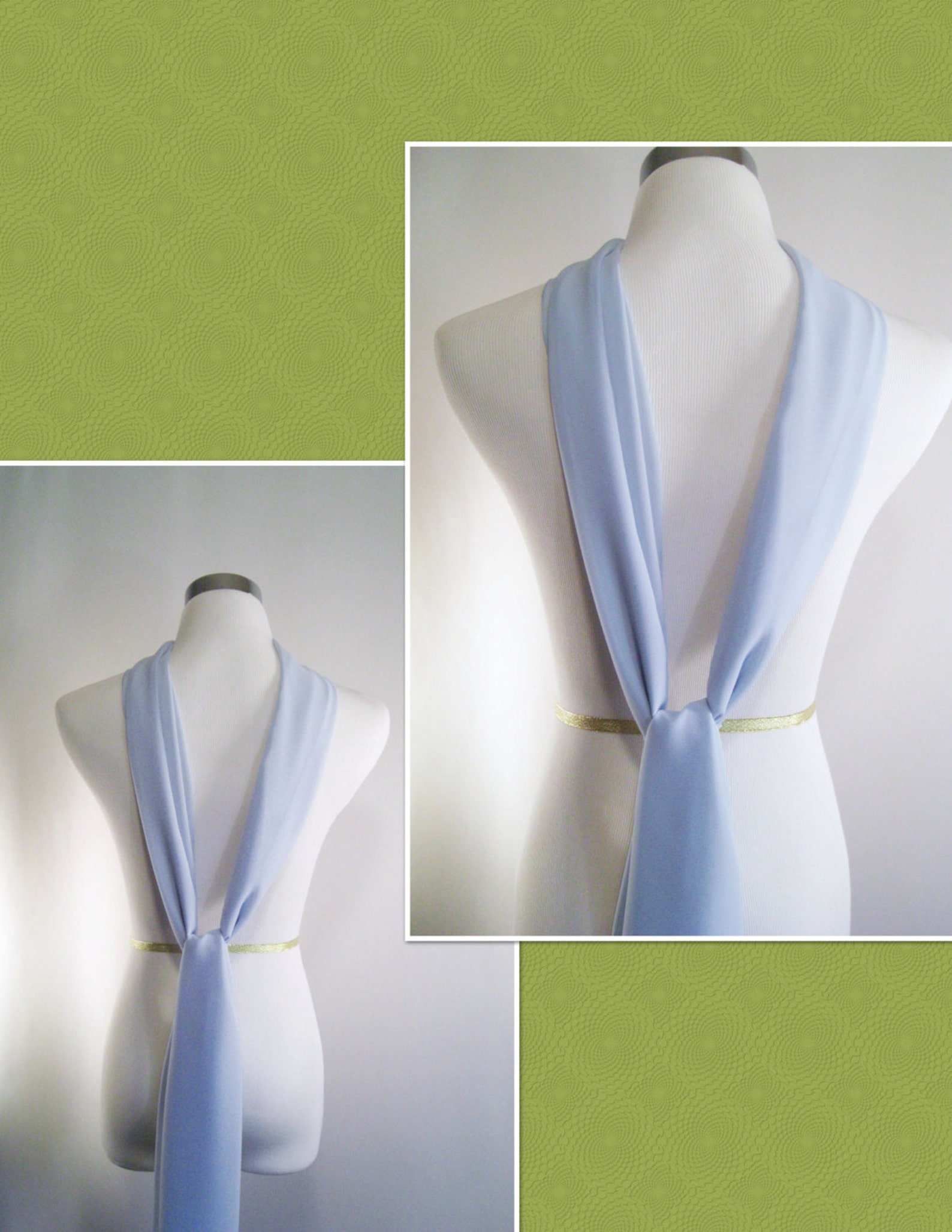 Ice Blue Chiffon Wedding Scarf / Evening Wrap – Custom Made Long Ice ...