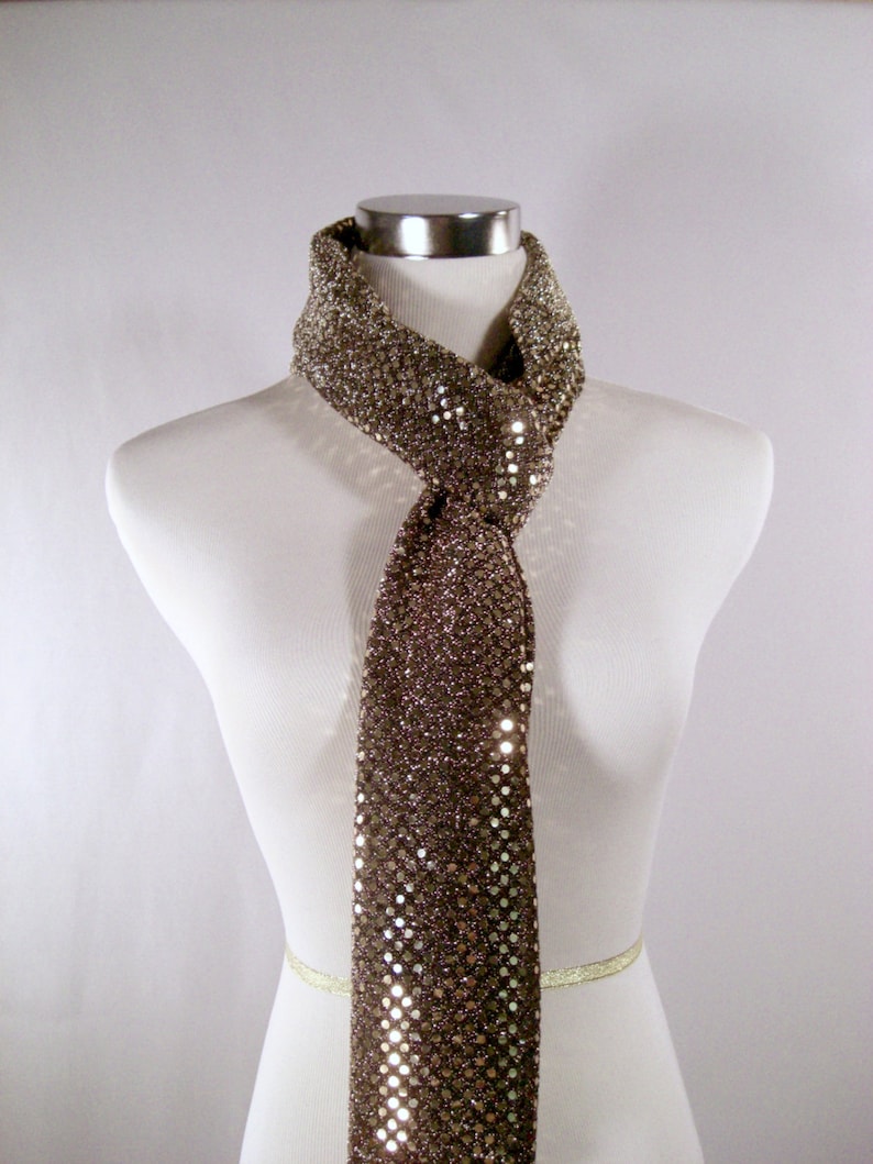 Gold on Black Sequin Party Scarf Shiny Dressy Long Gold on - Etsy