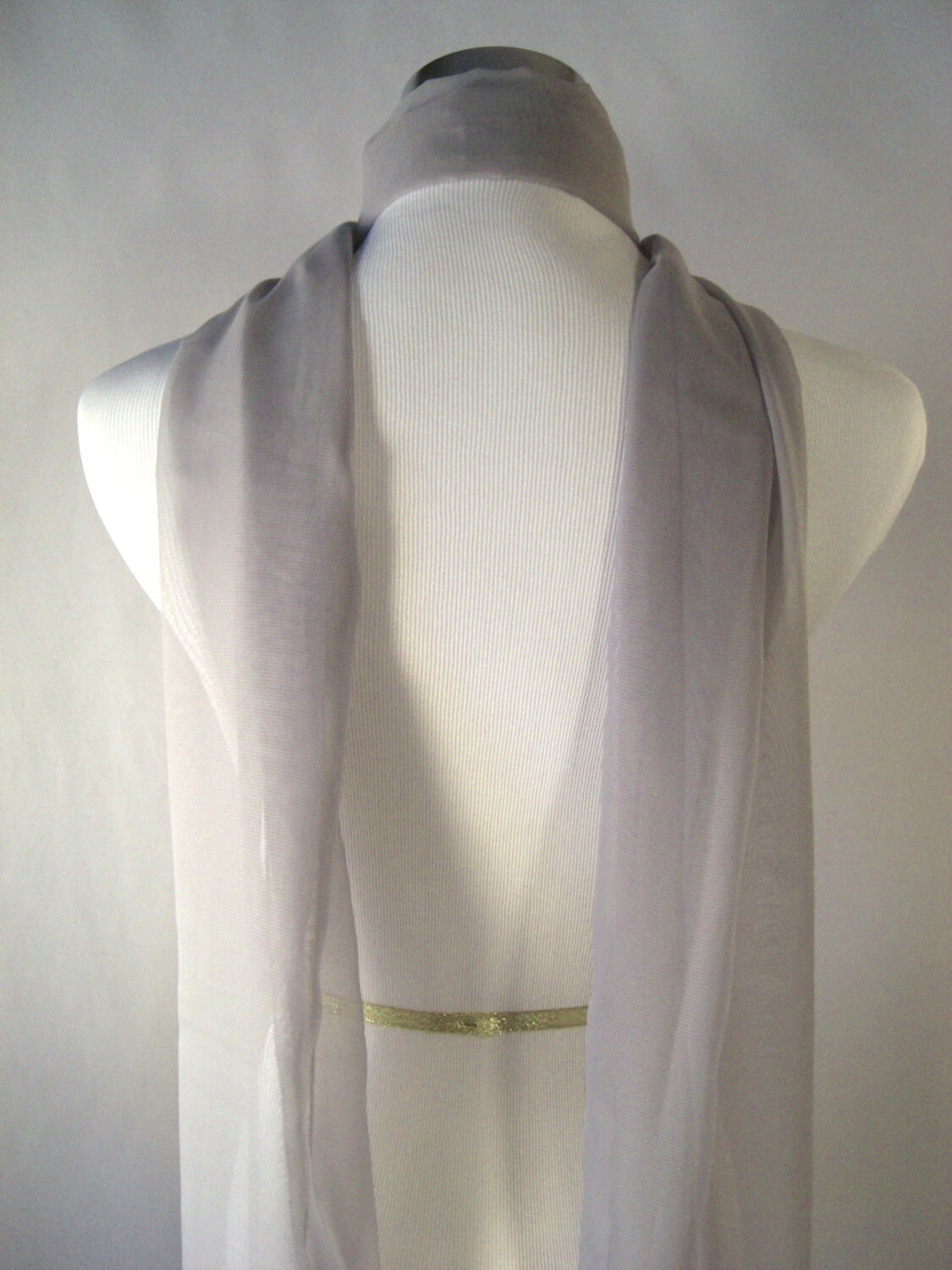 Medium Gray Chiffon Evening Wrap / Shawl Custom Made Medium - Etsy