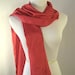 Long Red Scarf Crinkled Silky Satin Scarf Shiny Red Scarf Dressy Scarf ...