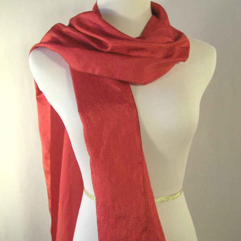Red Scarf - Etsy
