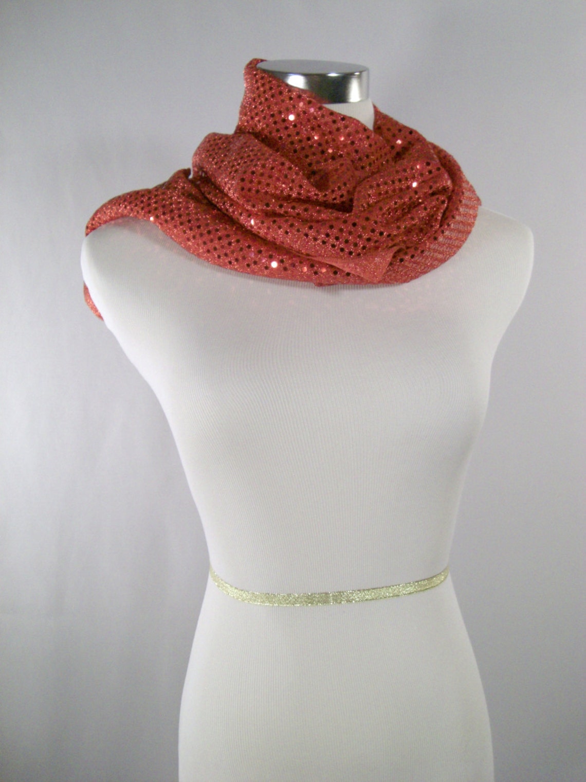 Red Sequin Party Scarf Shiny Dressy Long Red Sequin Scarf - Etsy.de