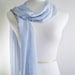 Ice Blue Chiffon Evening Wrap / Shawl – Custom Made Ice Blue Chiffon ...