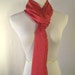 Long Red Scarf Crinkled Silky Satin Scarf Shiny Red Scarf Dressy Scarf ...
