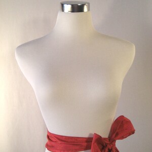 Red Satin Sash / Belt / Tie – Lightweight Single Thickness Red Satin ...