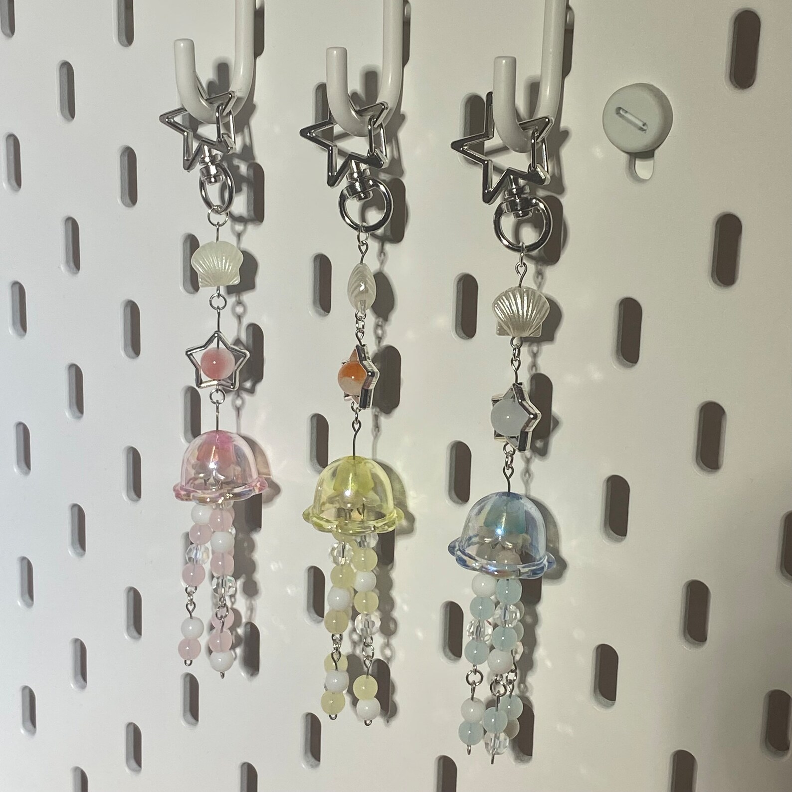 Y2k Beaded Jellyfish Keychain - Etsy