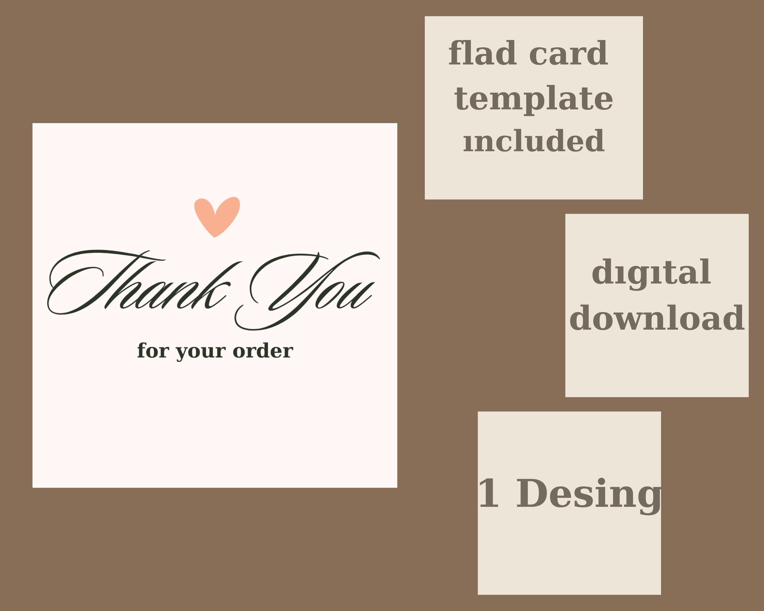 Thank You Card for Small Business,editable&printable Thank You Card ...