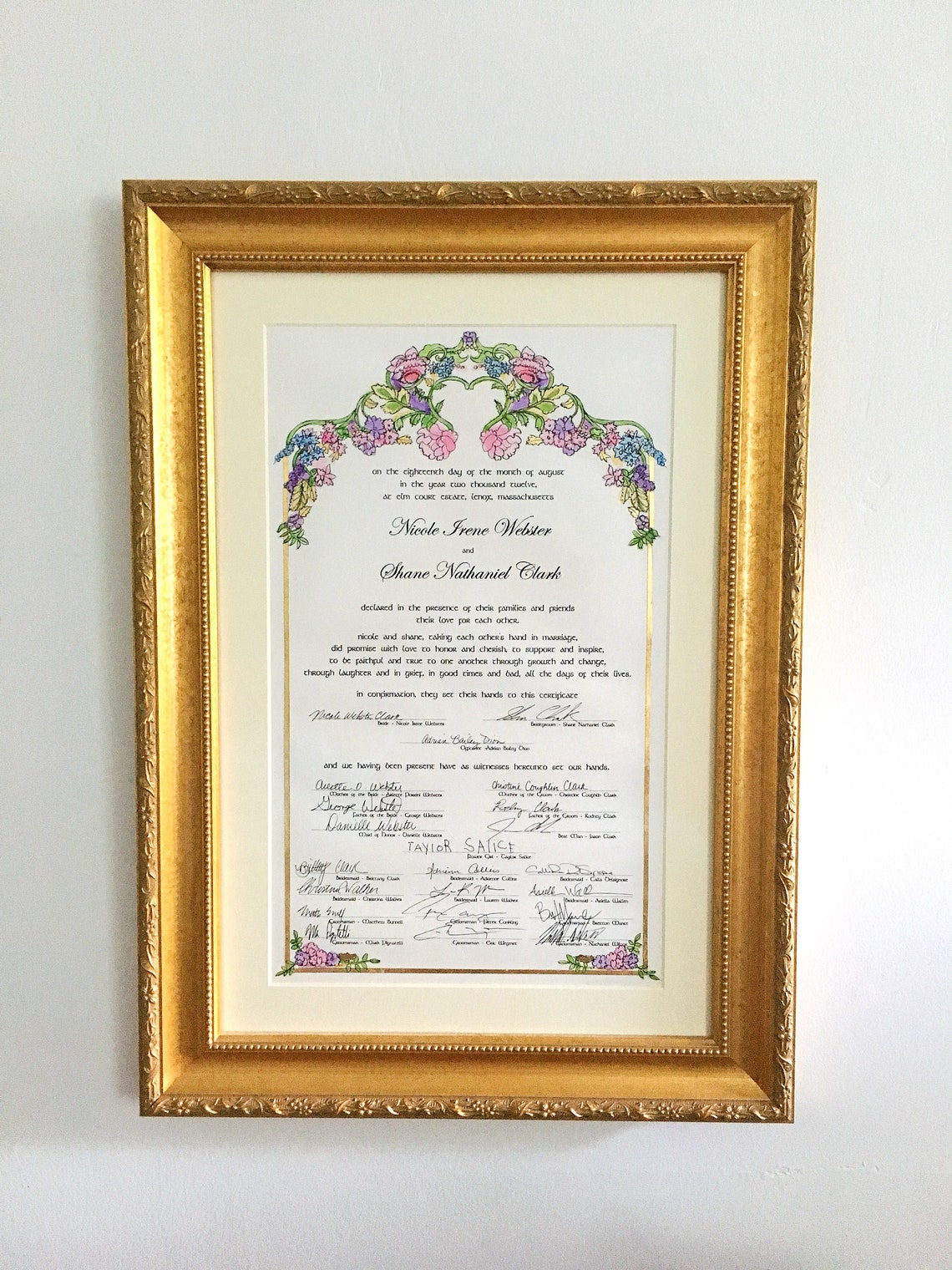 Order Custom Design Marriage Certificate - Etsy