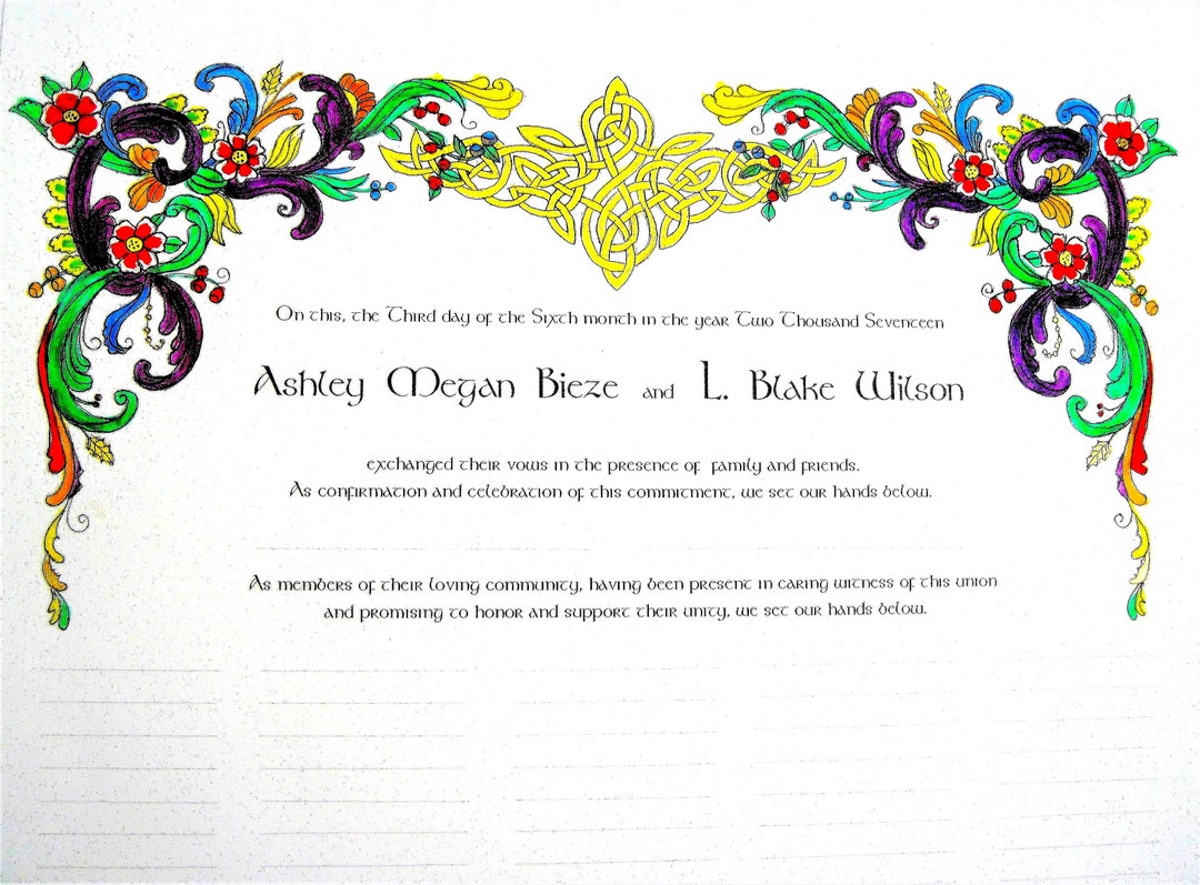 Order Custom Design Marriage Certificate - Etsy