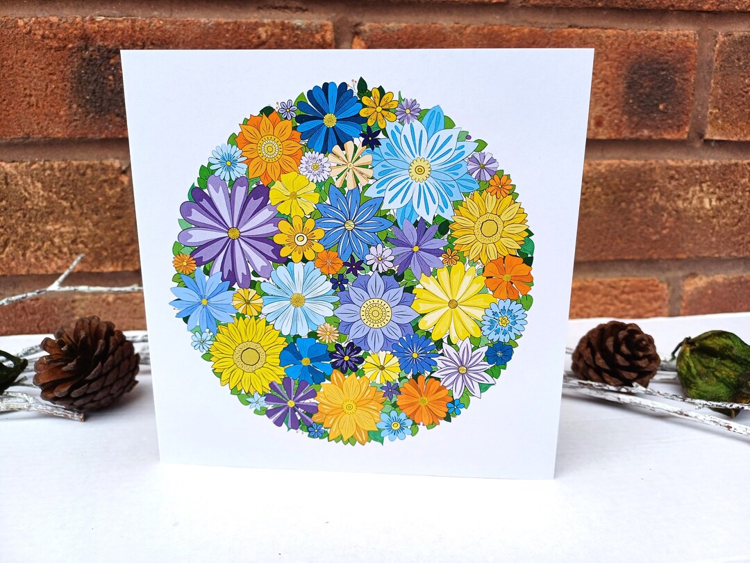 Floral Generic Greeting Card, Eco Friendly Printed in the UK, Hand ...