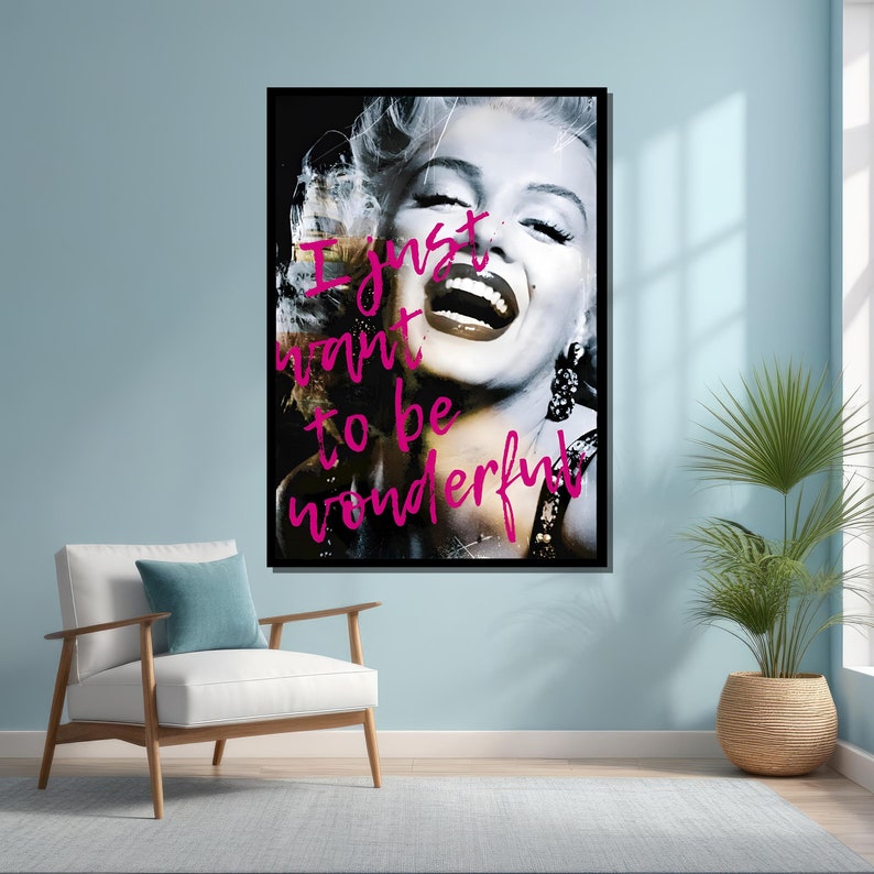 Marilyn Monroe - Inspirational Portrait With Quote - Vibrant Modern ...