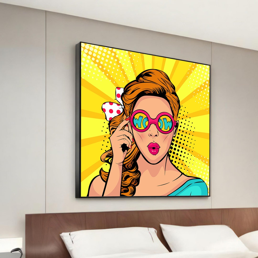 Wow Factor: Banksy-inspired Graffiti Pop Art Canvas Painting - Vibrant ...