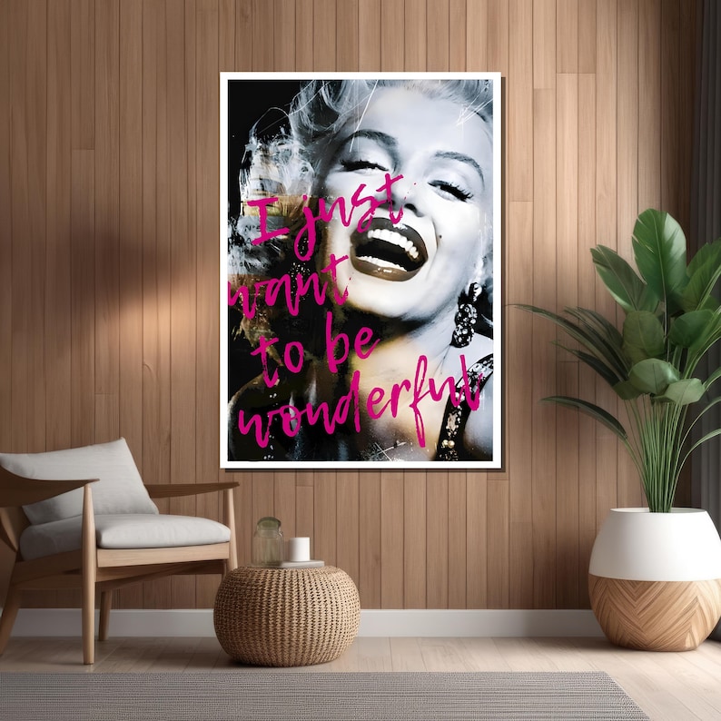 Marilyn Monroe - Inspirational Portrait With Quote - Vibrant Modern ...