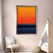 Mark Rothko Sunset Orange and Deep Blue Abstract Canvas Painting ...
