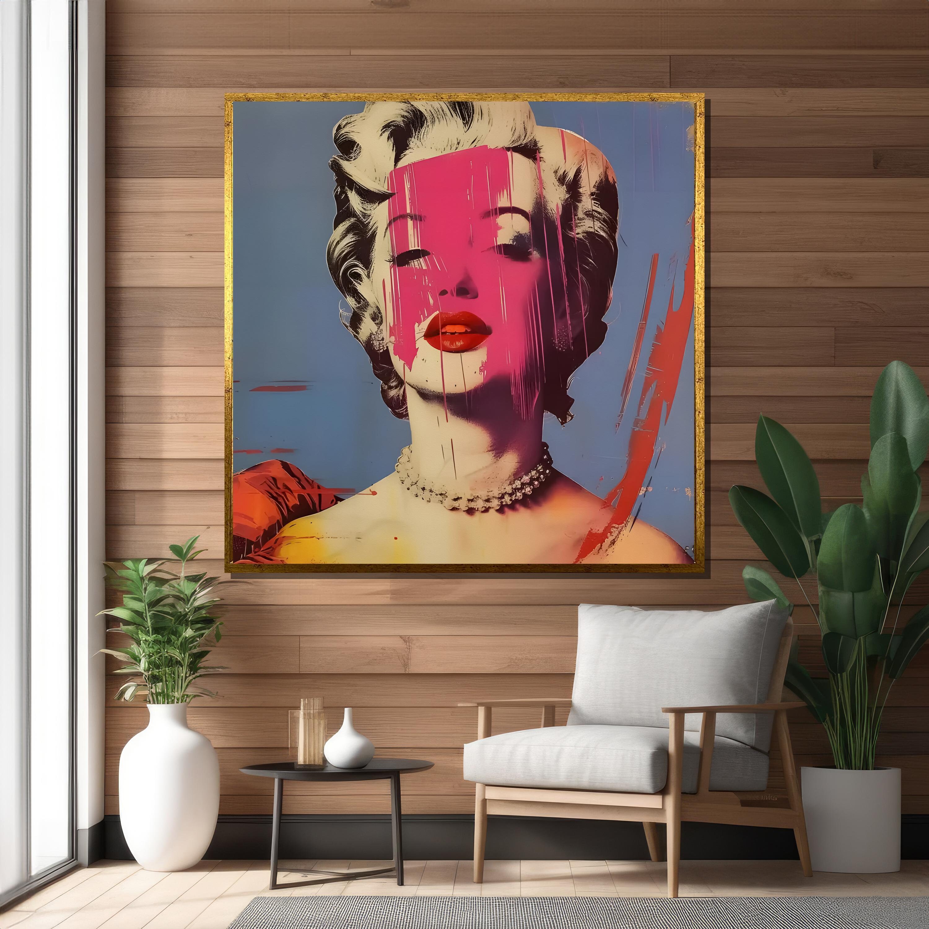 Classic Glamour With a Twist - Modern Canvas Painting of Iconic Beauty ...
