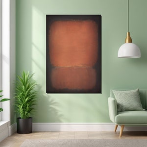 Mark Rothko Warm Orange Abstract Canvas Painting, Modern Art for Living ...
