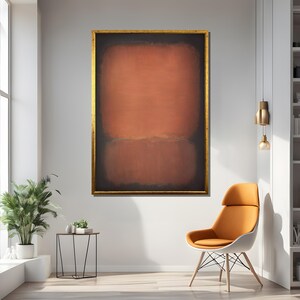 Mark Rothko Warm Orange Abstract Canvas Painting, Modern Art for Living ...