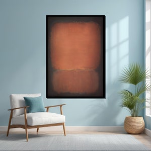 Mark Rothko Warm Orange Abstract Canvas Painting, Modern Art for Living ...