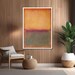 Mark Rothko Sunset Orange and Soft Green Abstract Canvas Painting ...