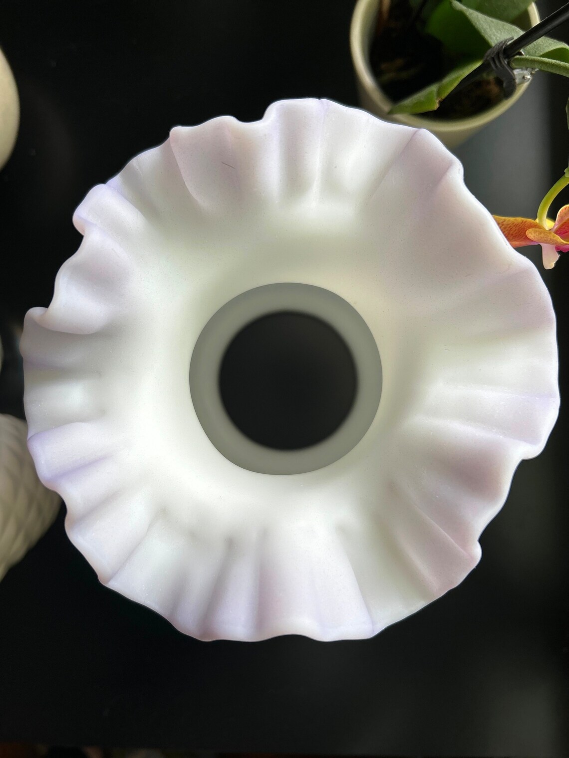 Fenton | Vintage Glass | Floral Hand-painted Unique Double-shade Lamp ...