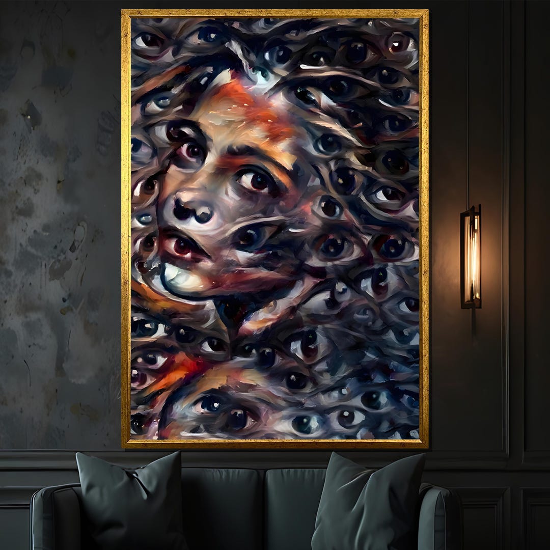 Mesmerizing Surreal Woman Portrait With Countless Eyes - Hypnotic ...