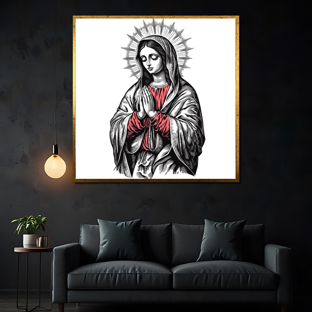 Virgin Mary Canvas Painting, Our Lady of Guadalupe, Catholic Wall Art ...