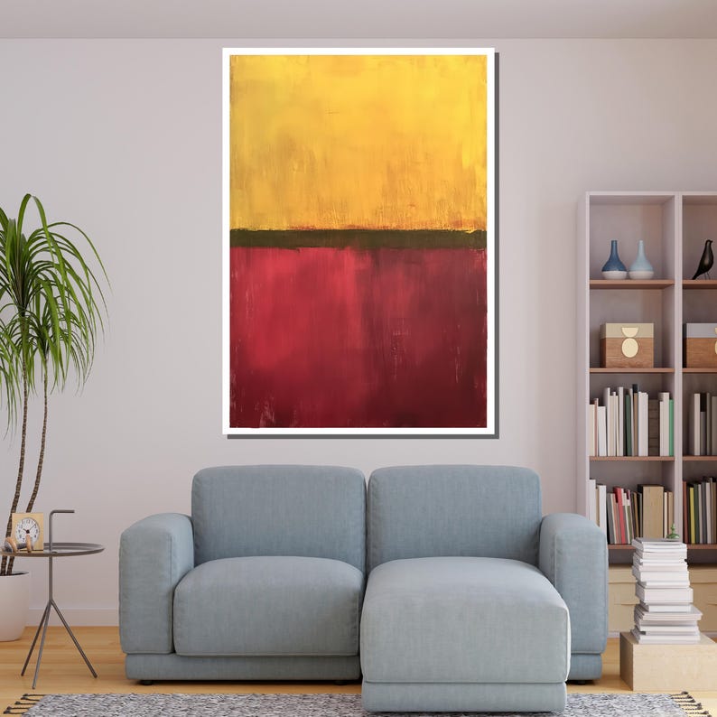 Mark Rothko – Vibrant Golden Yolk Over a Subtle Olive Divider Resting ...