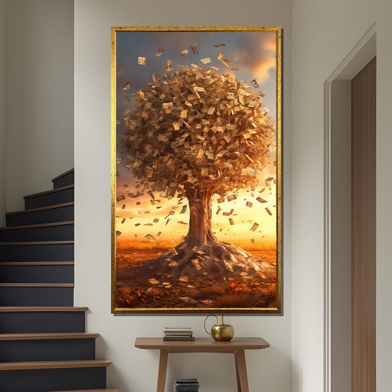 Money Tree Painting - Etsy