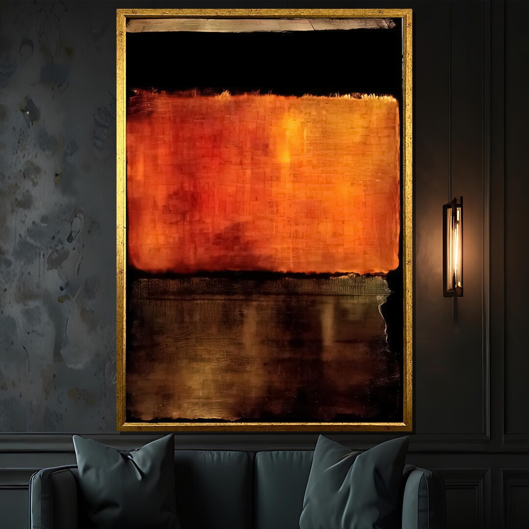 Mark Rothko Modern Abstract Warm-toned Color Block Canvas Painting ...