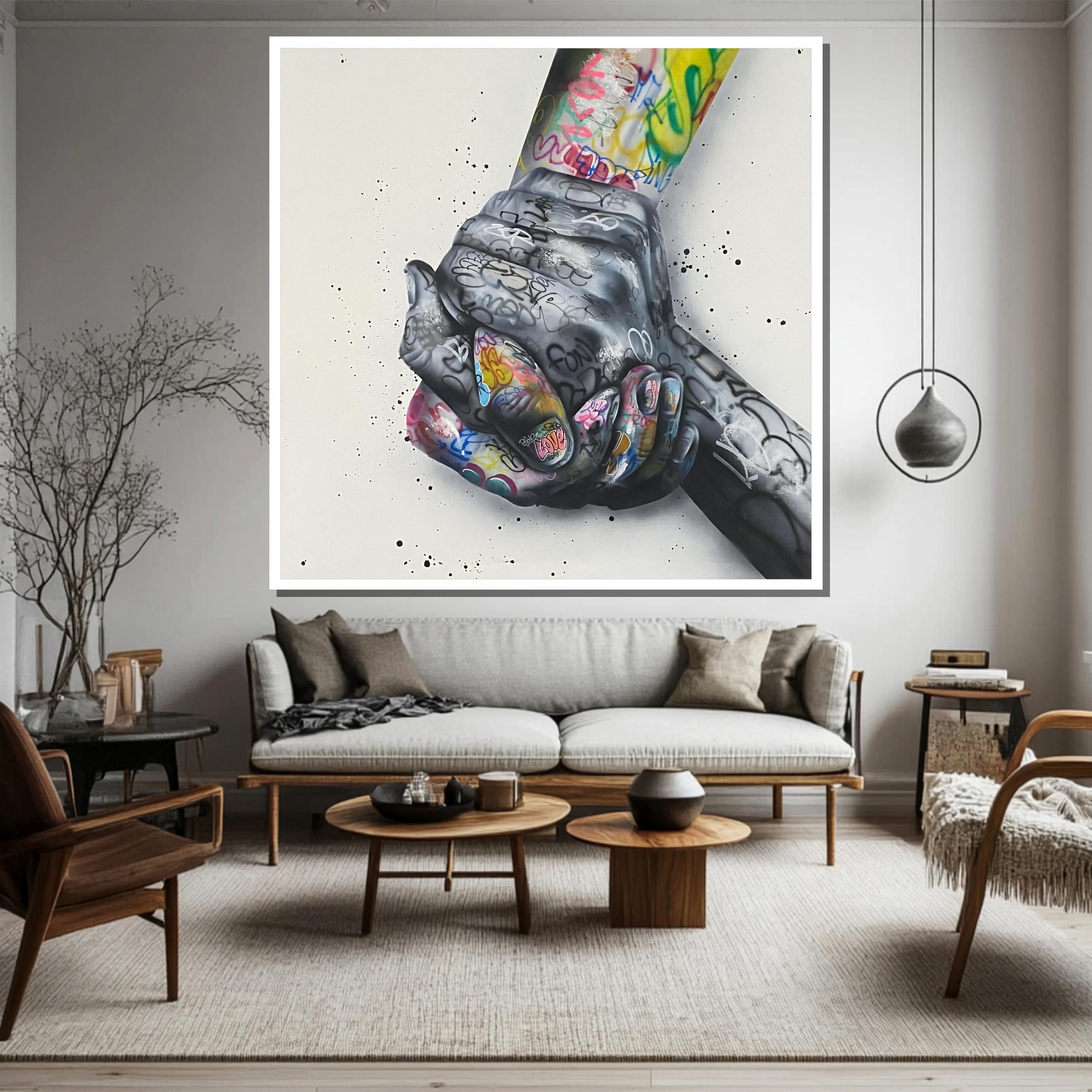 Graffiti Hands in Unity With Bold Street Art Expression - Modern Urban ...