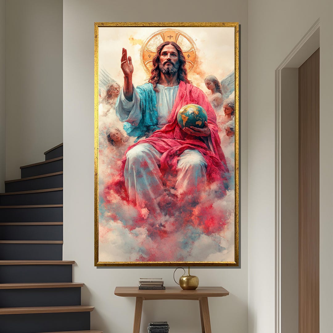 Jesus Christ Canvas Painting, Religious Wall Art, Christian Home Decor ...