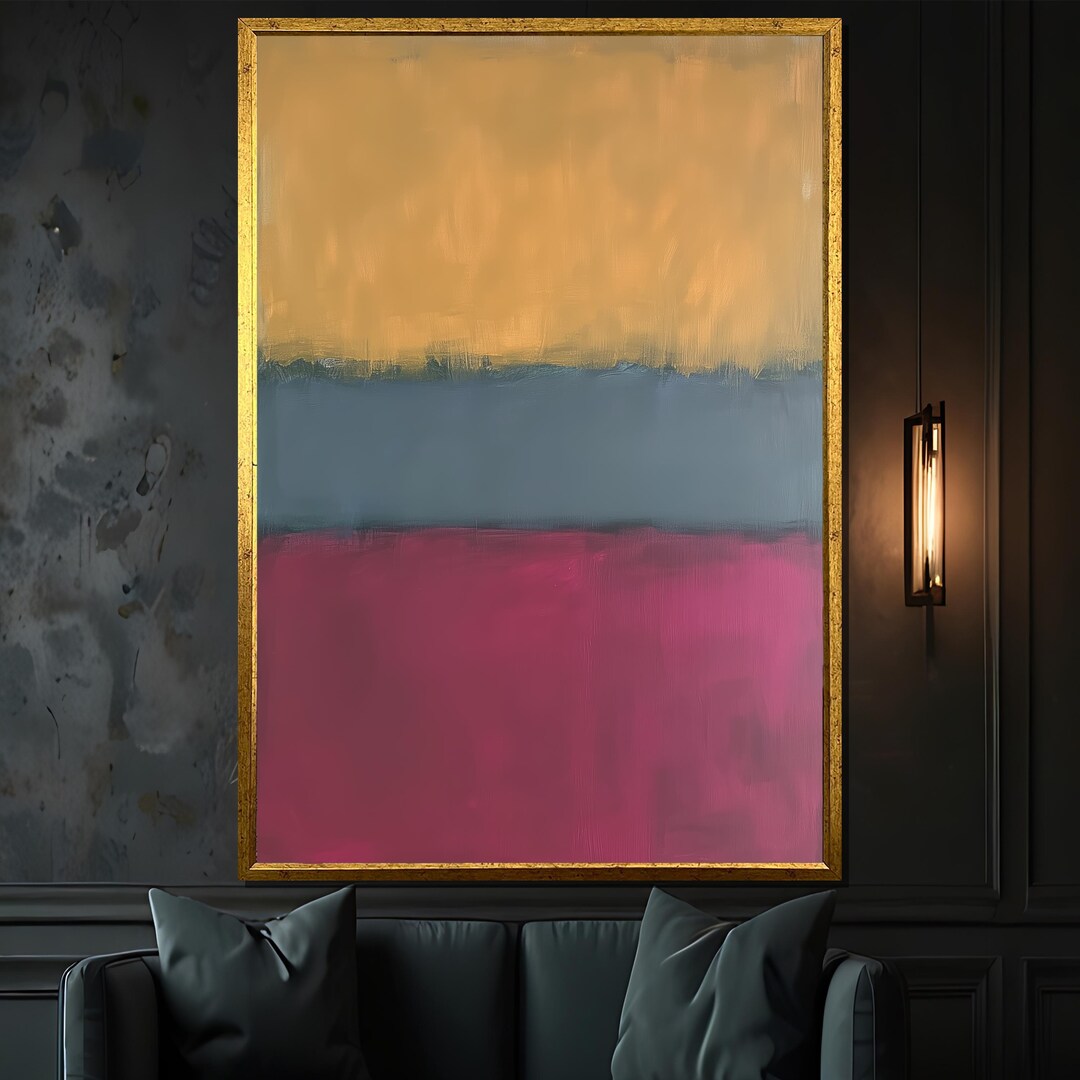 Mark Rothko Abstract Expressionist Color Field Canvas Painting in Deep ...