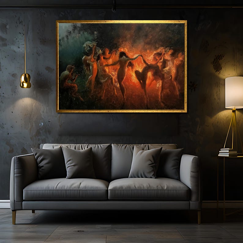 Joseph Tomanek 'fire Dance' Canvas Painting Gift - Enchanting Depiction ...