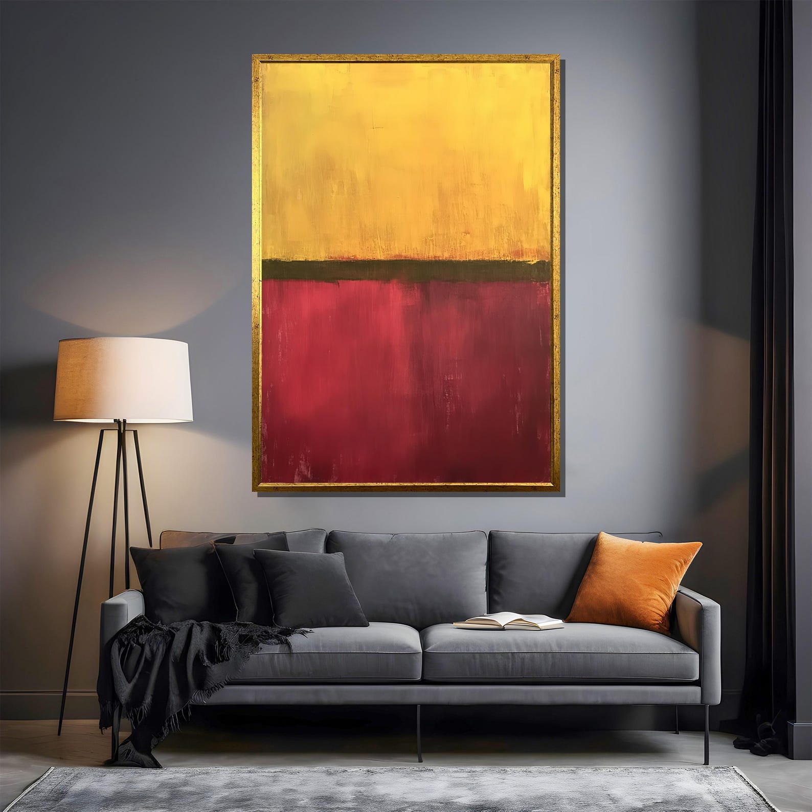 Mark Rothko – Vibrant Golden Yolk Over a Subtle Olive Divider Resting ...
