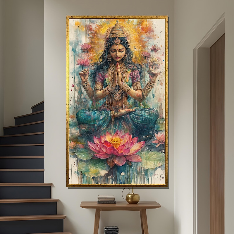 Goddess Lakshmi Indian - Etsy UK