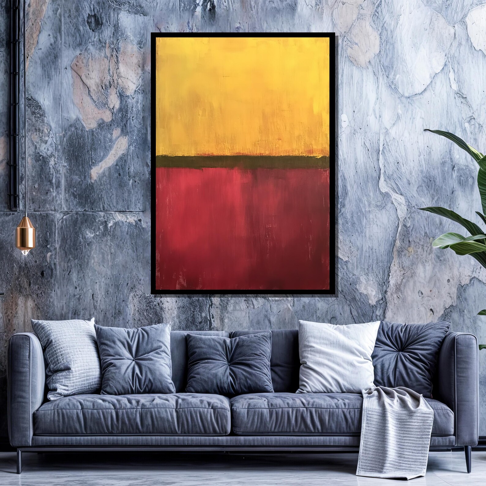 Mark Rothko – Vibrant Golden Yolk Over a Subtle Olive Divider Resting ...
