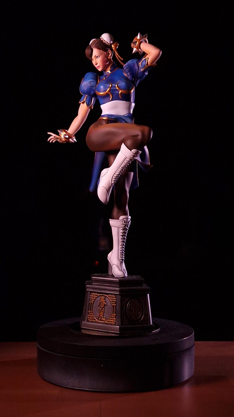 Chun-li 3D Printed Hand-painted Figurine - Licensed Model, Quality ...