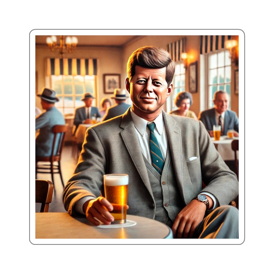 Sticker Beer JFK John F Kennedy Sticker President USA Beer Stickers ...