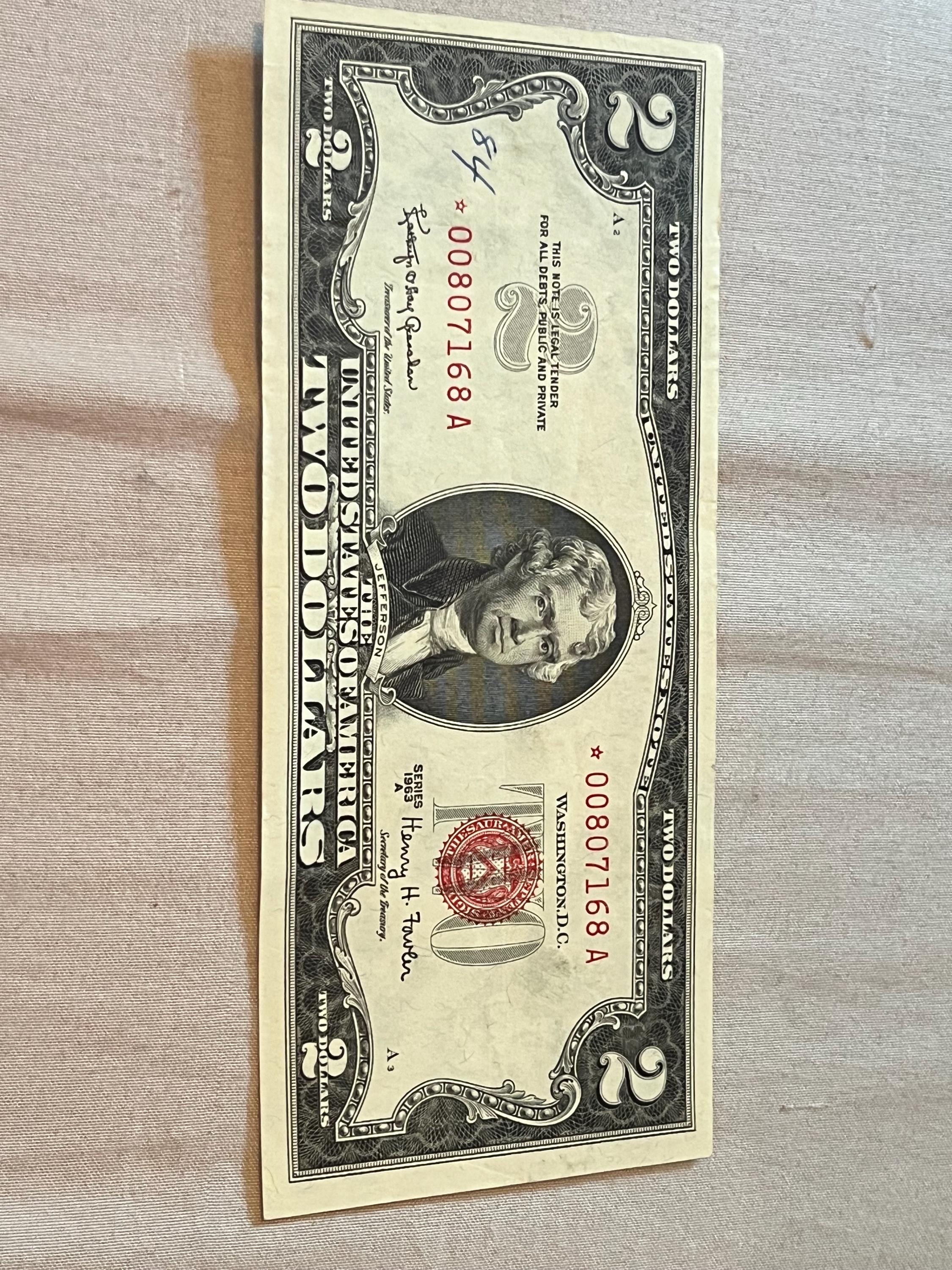 Silver Certificate & 2 Dollar Star Note - Etsy