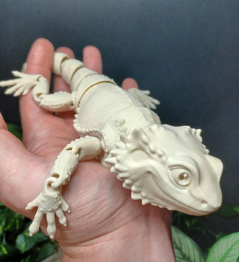 Bearded Dragon, Articulated, 3D Printed, Decoration, Desk Accessory - Etsy