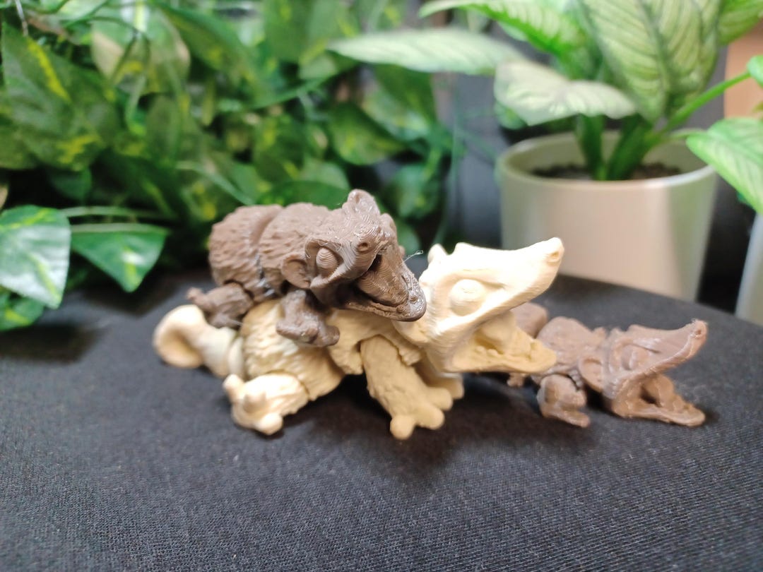 Opossum, Rodent, Key Chain, 3d Printed, Articulated, Critter, Animal ...