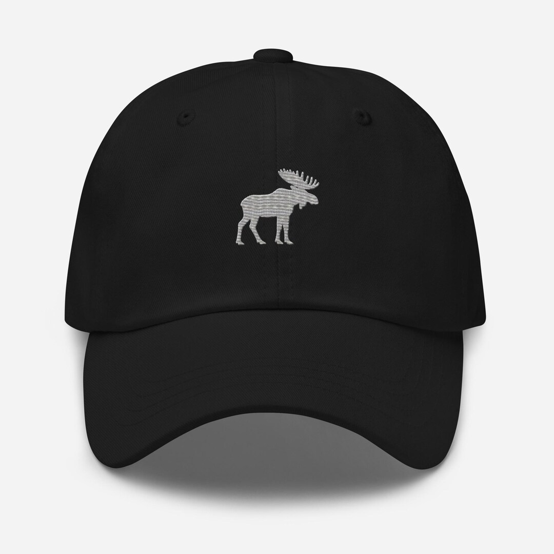 Dad Hat With Moose, Moose Gift, Animal Hat, Unisex Hat, Outdoor Apparel ...