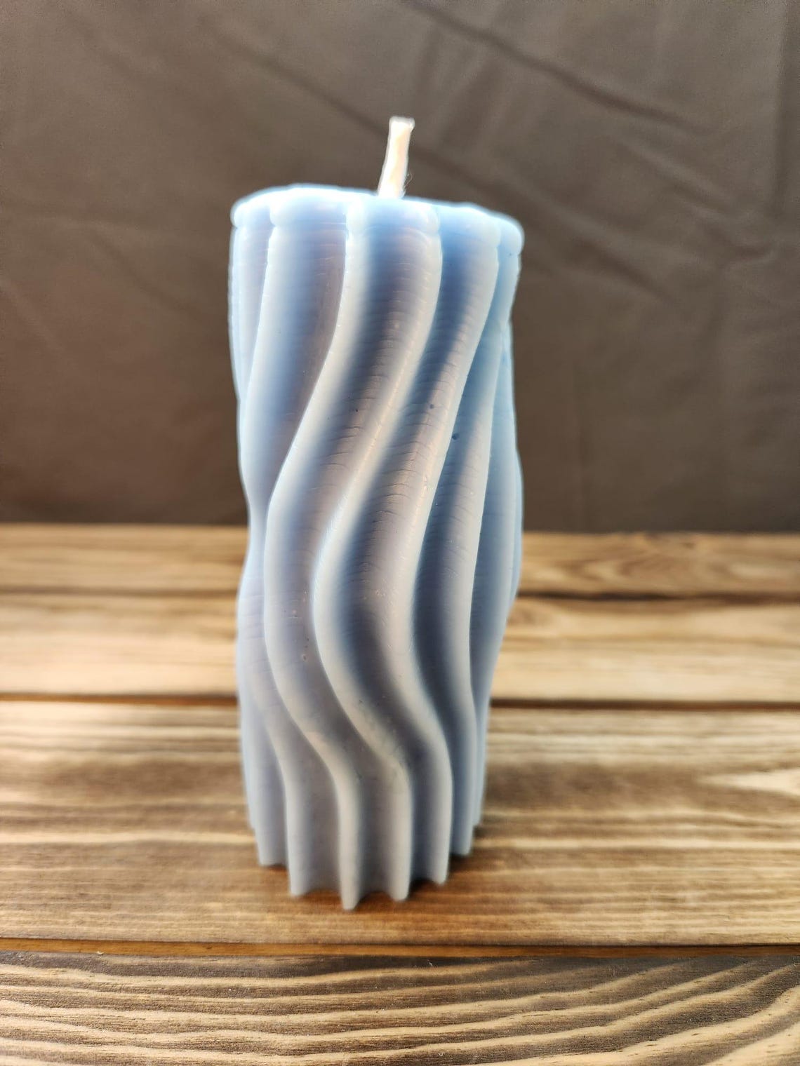 Ocean Scent Beeswax Candle, Wave Design - Etsy