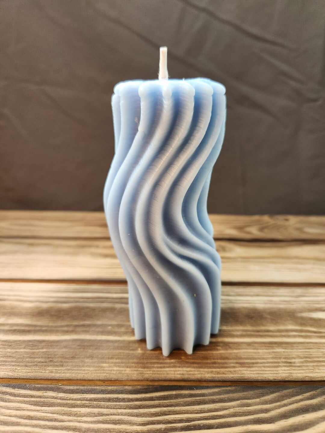 Ocean Scent Beeswax Candle, Wave Design - Etsy