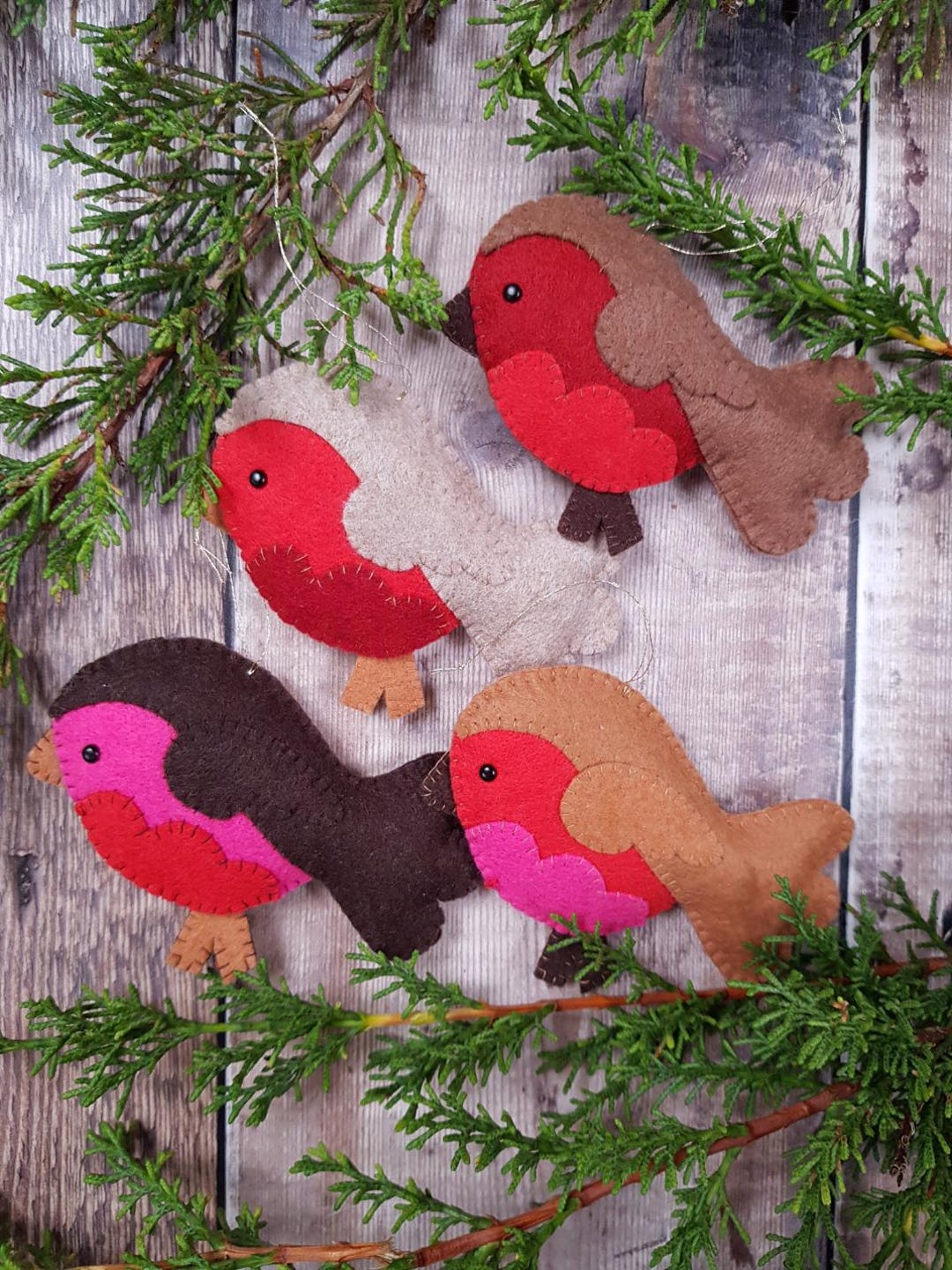 Winter Robin Christmas Tree Decoration Ornament Bauble Gift - Etsy UK