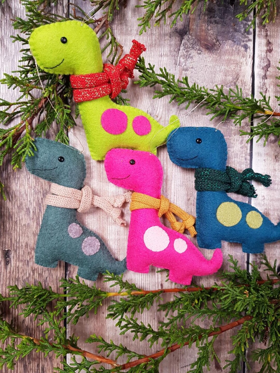 Cheeky Dinosaur Christmas Tree Decoration Ornament Bauble Gift - Etsy
