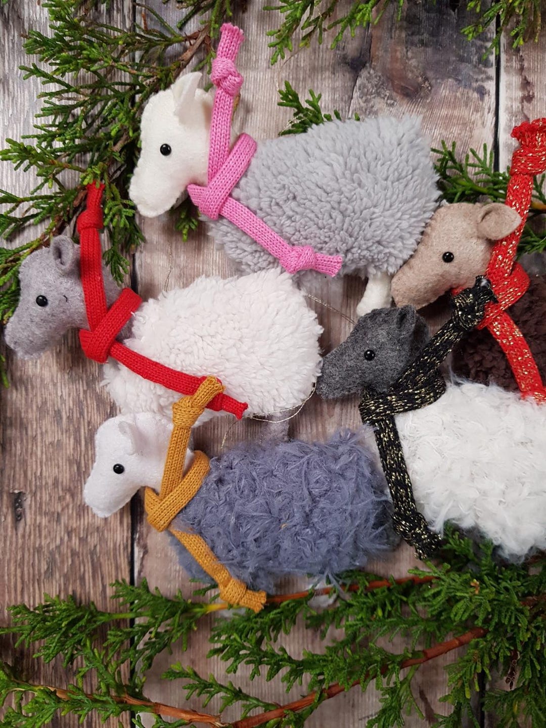 Fluffy Sheep Christmas Tree Decoration Ornament Bauble Gift - Etsy